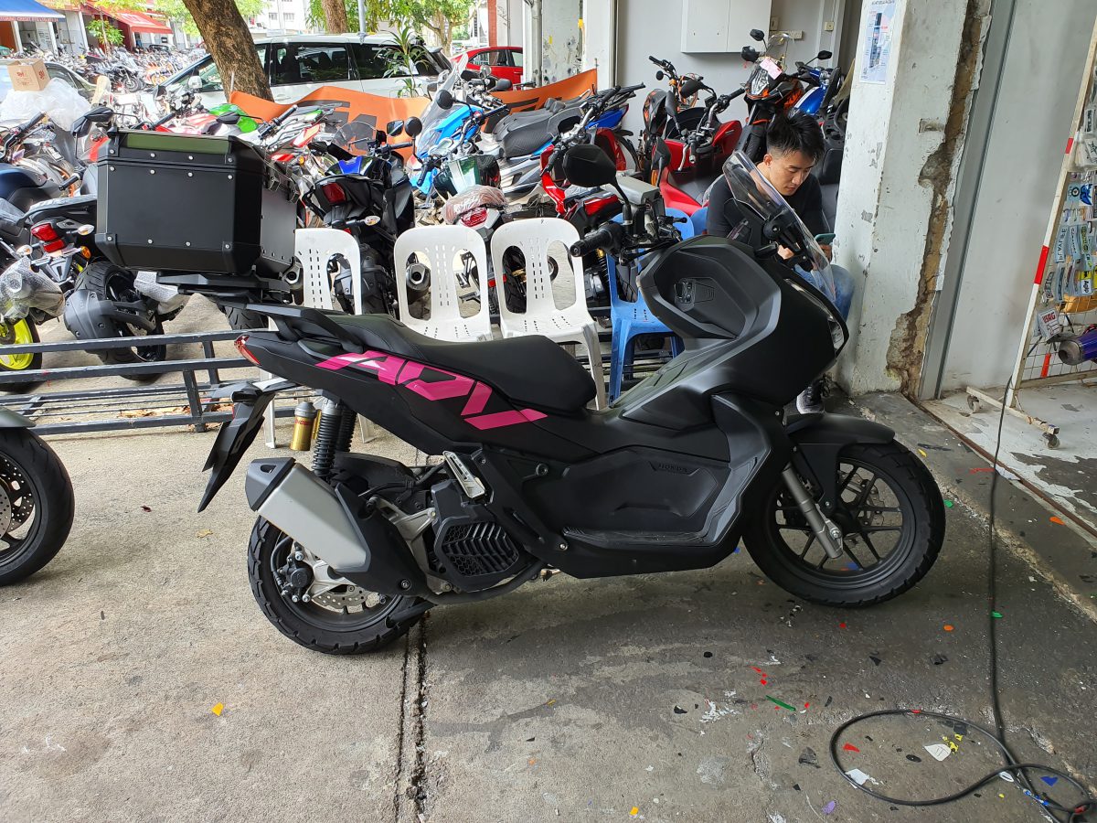 Honda ADV 150 3M 1080 Matte Black Wrap - Juzz Wheelzz Custom Decals